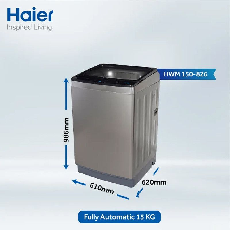 HWM 150-826 - Haier Washing Machine - 15 kg Top Loading Fully Automatic ...