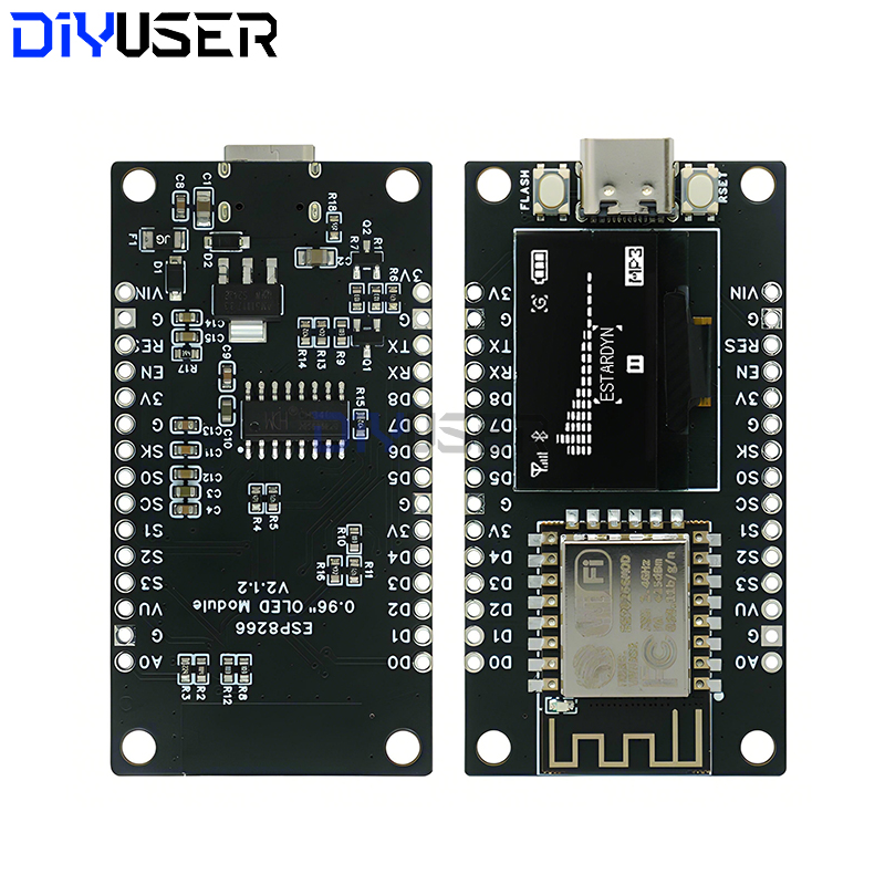 NodeMCU ESP8266 V3 Development Board With 0.96 Inch OLED Display CH340 ESP-12F WiFi Module TYPE ...