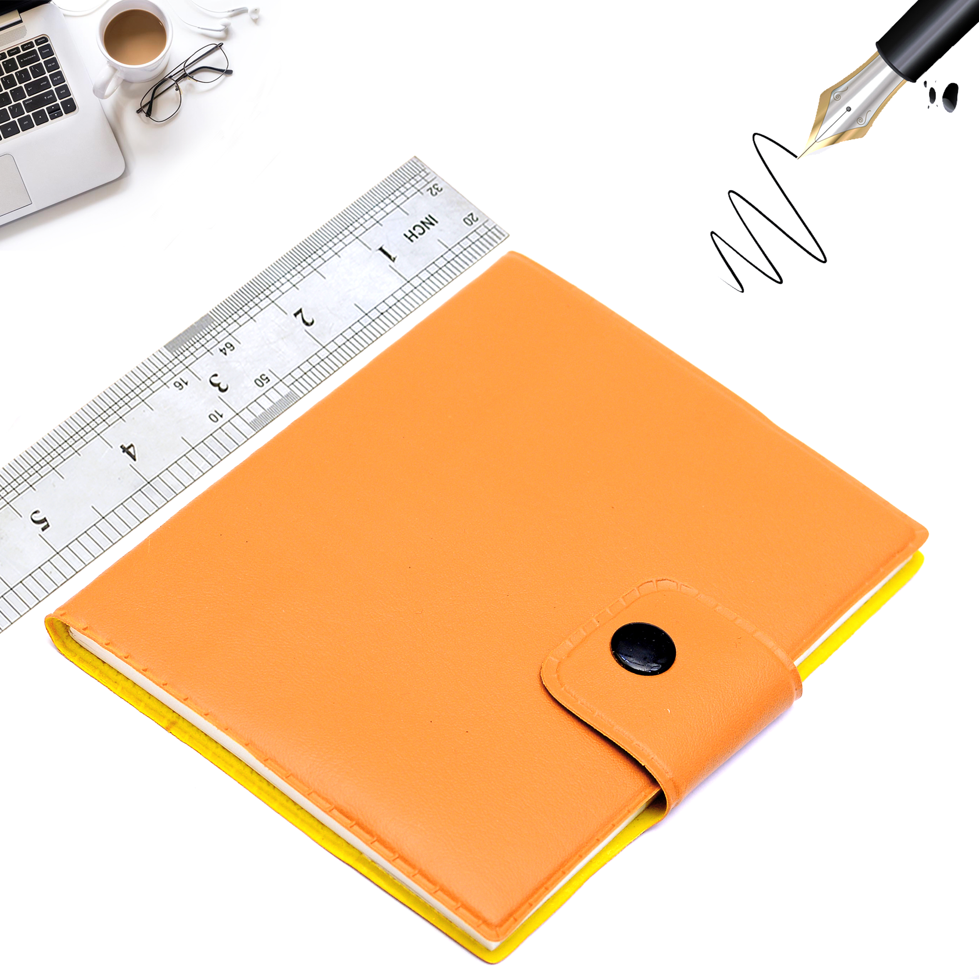 Imported Paper Stylish Premium Quality Button Notebook/Diary Size(5.5 × ...