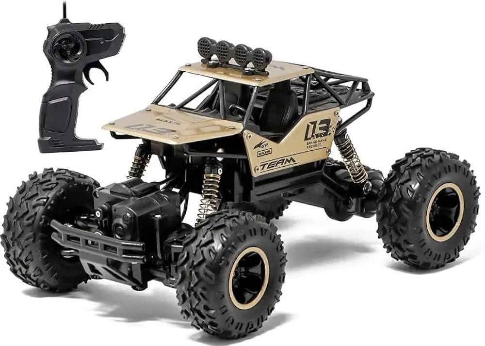 Remote Control Metallic Racing Car, Rock Crawler 4 Wheel Drive Metal ...