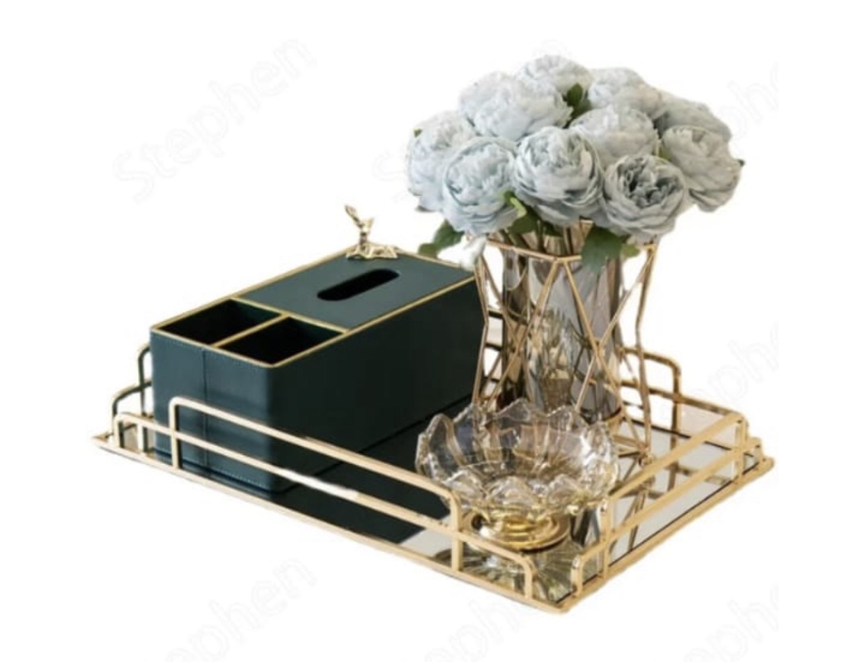 Luxury design racktangle shape new serving tray | Daraz.pk