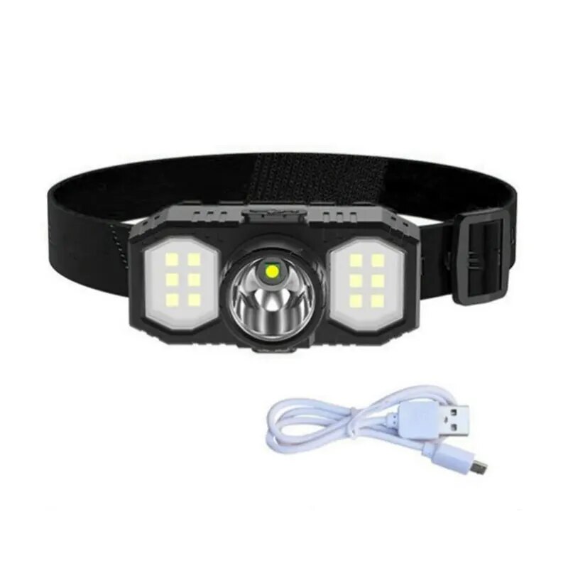Strong LED Headlamps COB Mini Head Mounted Torch Outdoor Waterproof ...
