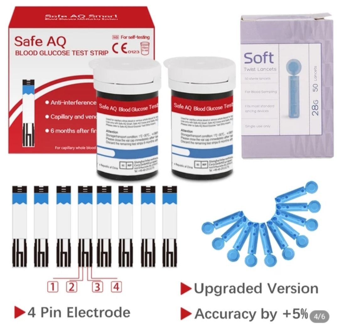 Sinocare Safe AQ Voice strip+Lancets | Daraz.pk