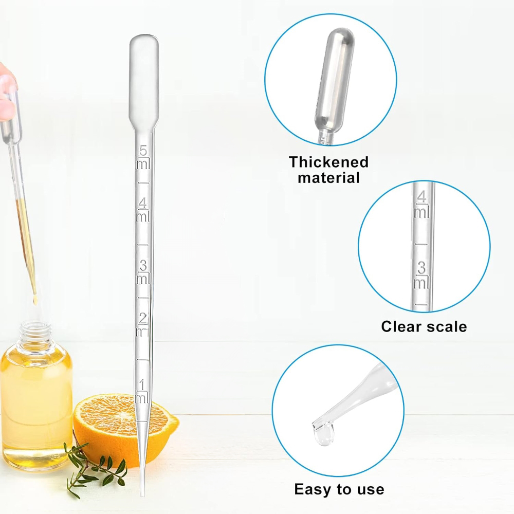 5ml Plastic Transfer Pipettes Droppers Disposable Pack of 1 to 250 ...
