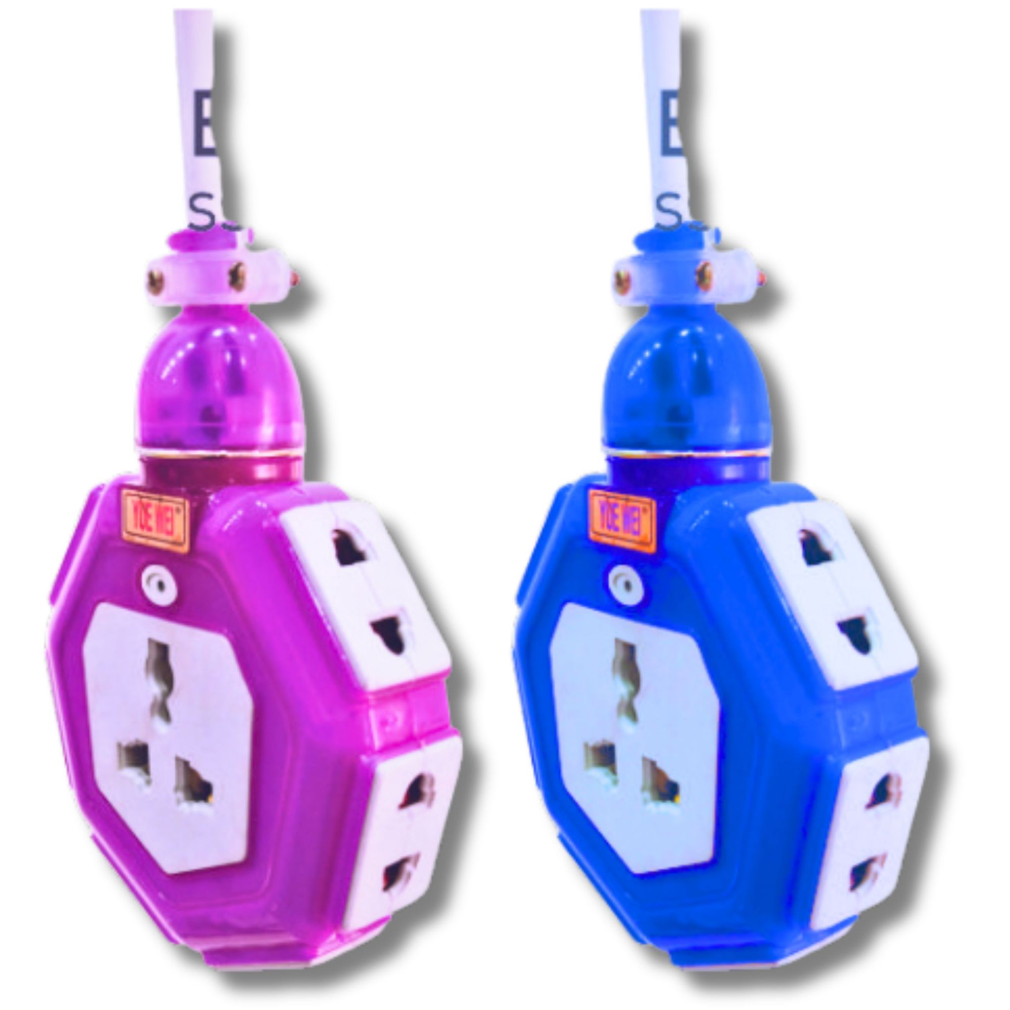 High-quality, multipurpose extension board with seven ports and cable ...