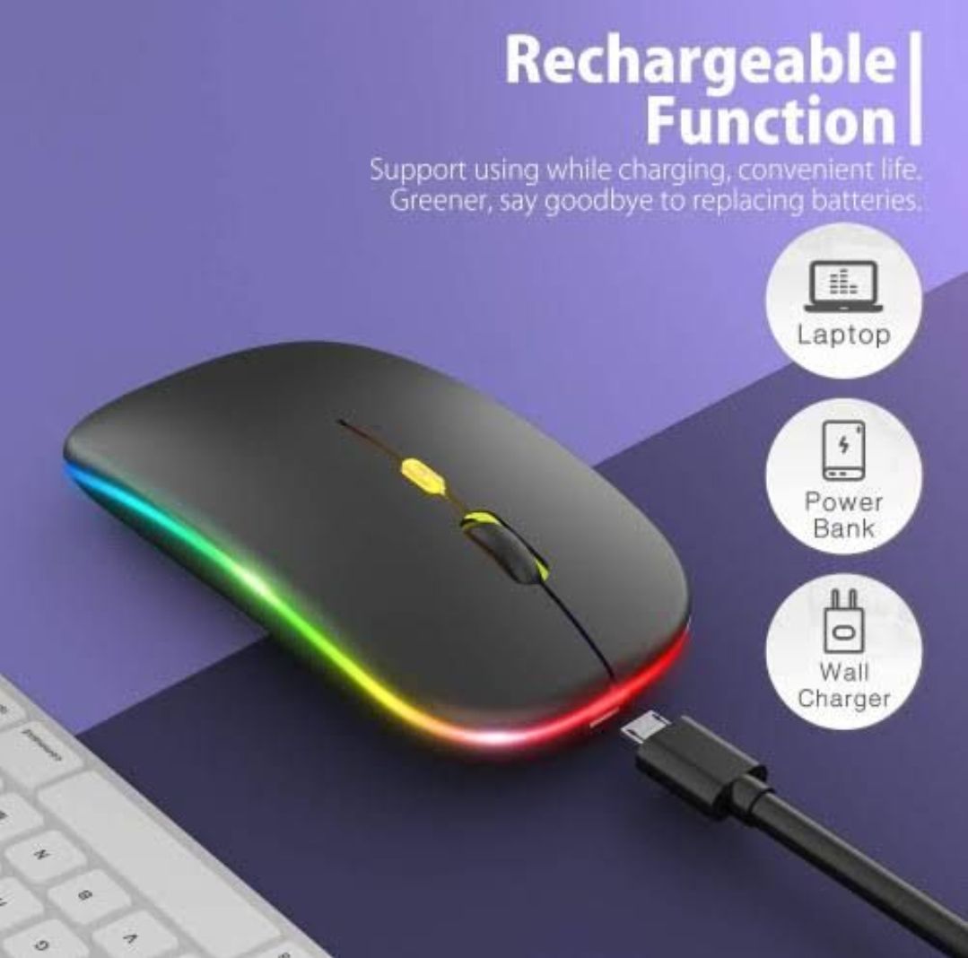 HP Wireless Bluetooth Rechargeable Mouse HP W10 Wireless Mouse with RGB ...