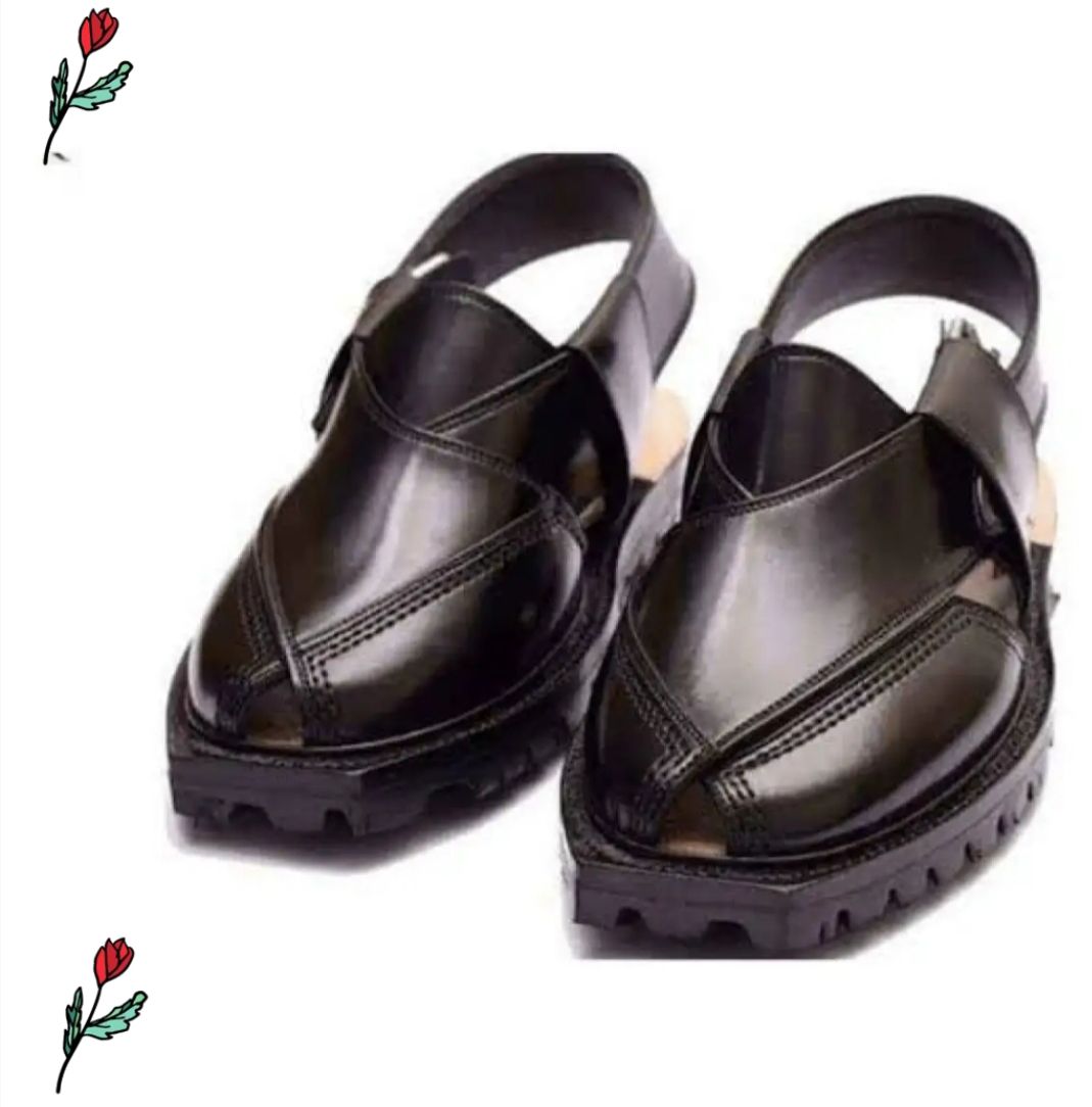 Nerozi chapel for mens. peshwari chaple black kheri chapal | Daraz.pk