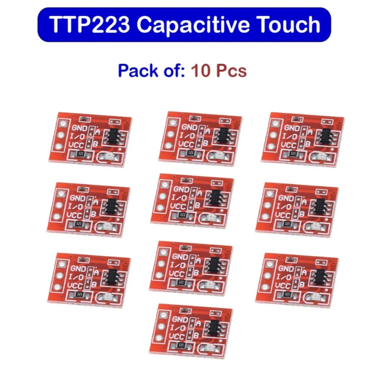 10 Pcs Ttp223 Touch Button Modular Self-Locking Jog Capacitive Switch - ttp223 touch switch ...