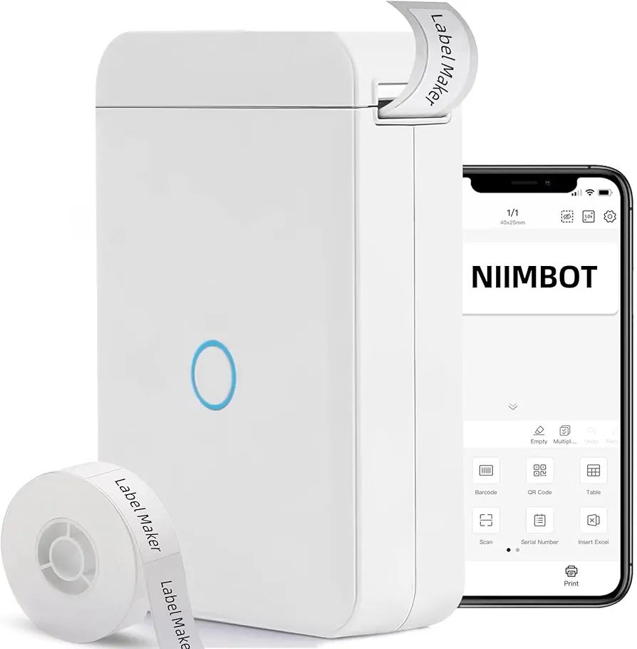 Label Maker Machine with Tape D110 Portable Wireless Bluetooth Label ...