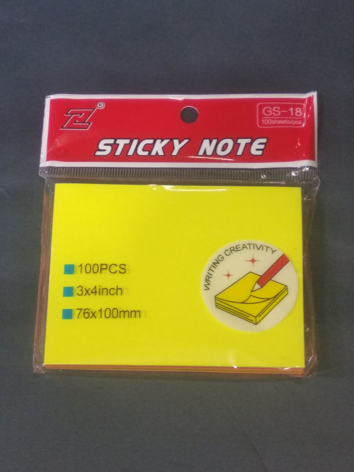 Sticky Notes 3x4 Inches 100 Sheets Multicolor Fluorescent | Daraz.pk