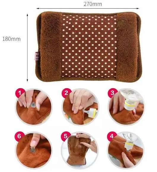 Electric Heating Pad - Heat Pouch Hot Water Bottle Bag Back Knee Pain ...