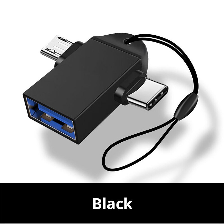 Aluminum Alloy 2 In 1 Android OTG Adapter Mobile Phone Adapter Usb ...
