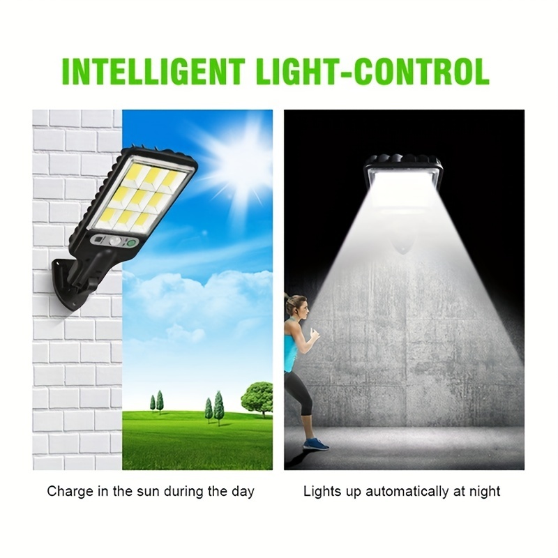 108 COB Sensor Street Lamp 3 Light Modes Outdoor Waterproof Security ...