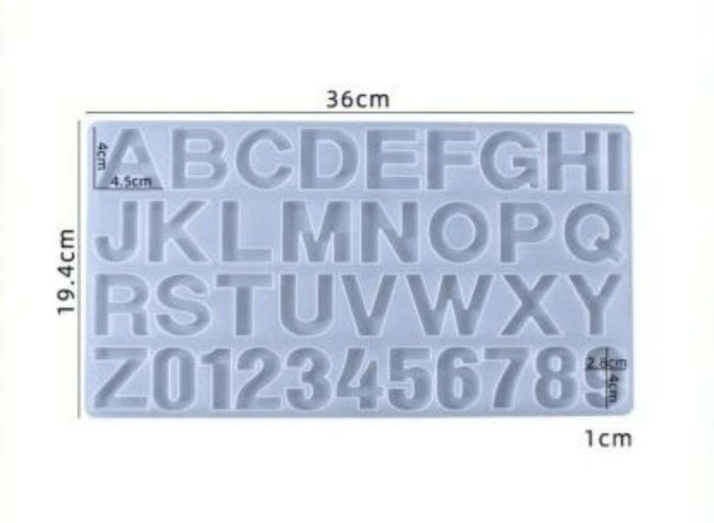 Alphabet Mold Silicone Letter & Number Large Abc Alphabet For Epoxy ...