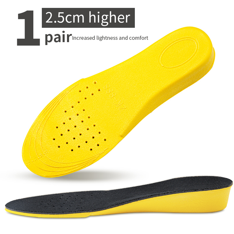 Invisiable Height Increase Insoles for Women Men Heel Lift Yellow Shoes ...