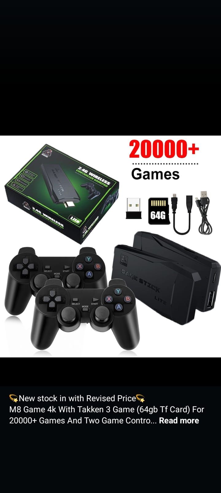 Retro Handheld Game Stick With Arcade Game Stick Console With 19000 ...