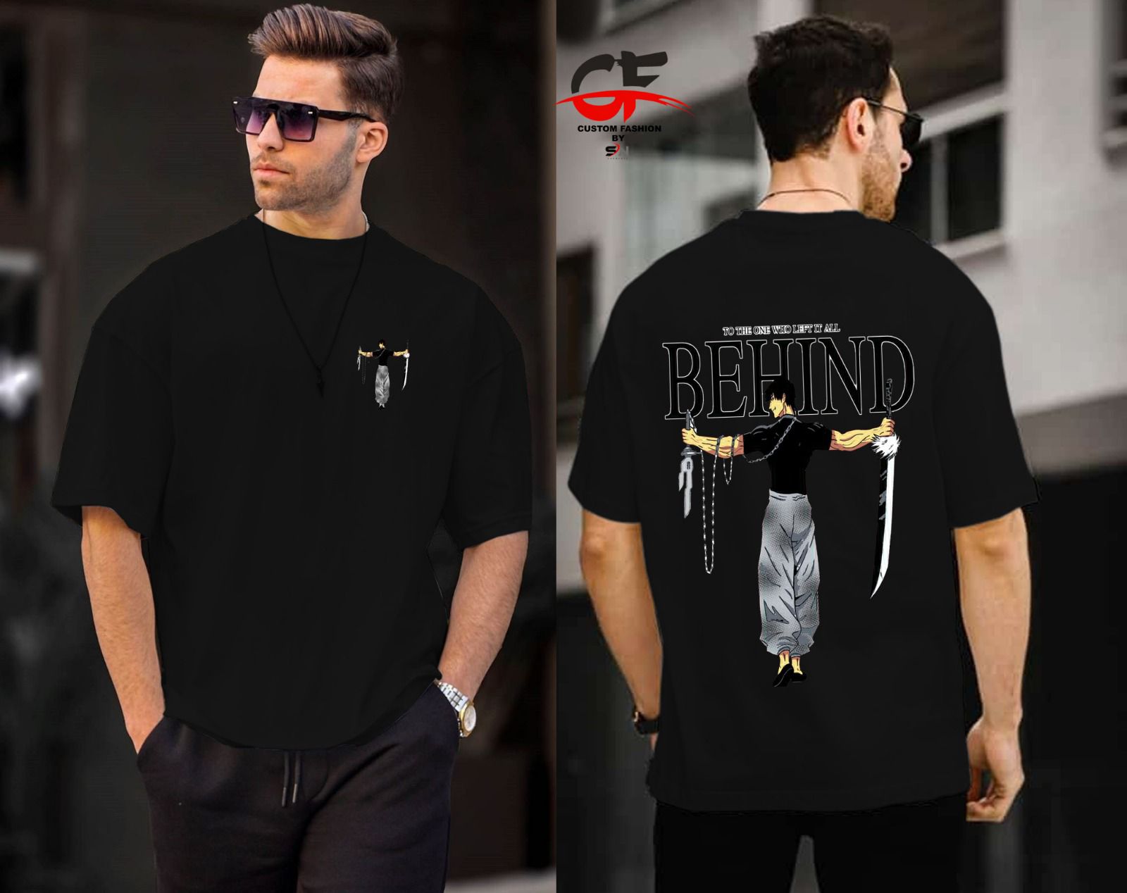 new stylish print drop shoulder t-shirt for men's | Daraz.pk