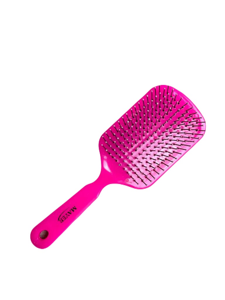 Plastic Hair Brush, Flora Pink Hair brush, Soft Paddle Styling Brush ...