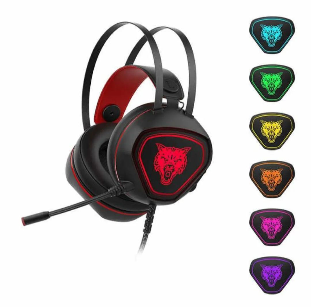 Leeteen G3 Wired Gaming Headset With Mic and RGB Lights Colour Red and ...