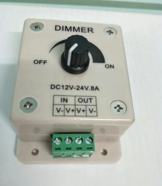 Manual Dimmer Switch for LED Strip Light, 12V 8A Mountable with ...