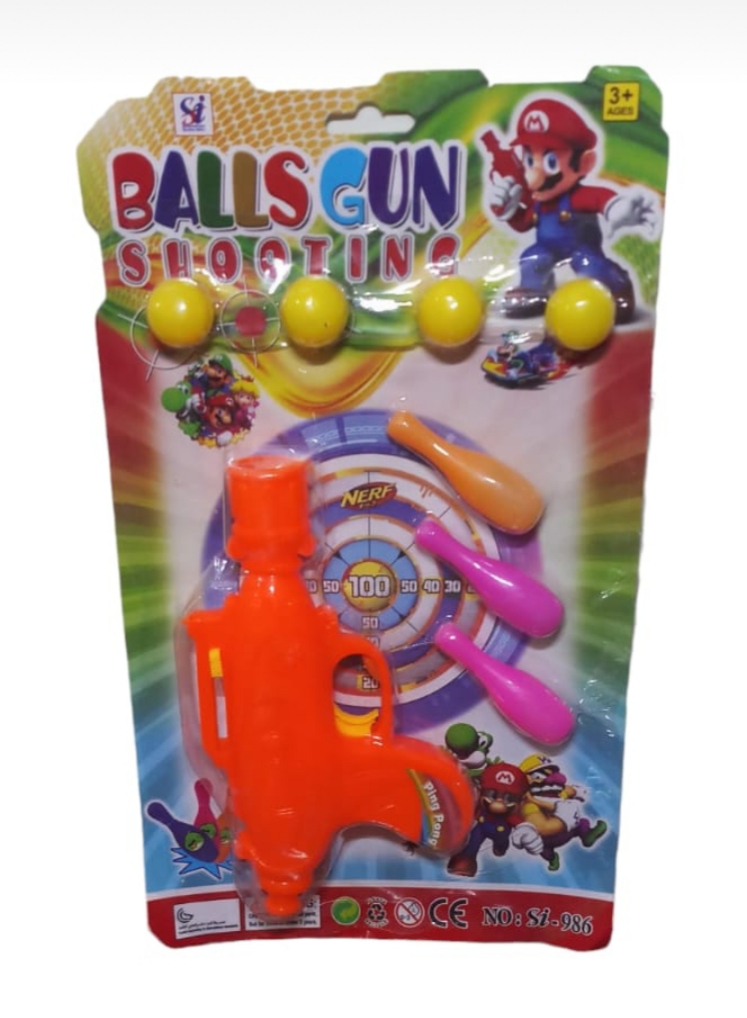 Ball gun for childrens, super ball blaster with three balls and three ...