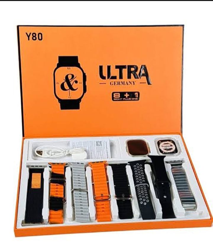 Y99 Germany Ultra Smart Watch | 10+1 | 8 Straps 1 Jelly Case 1 Screen ...