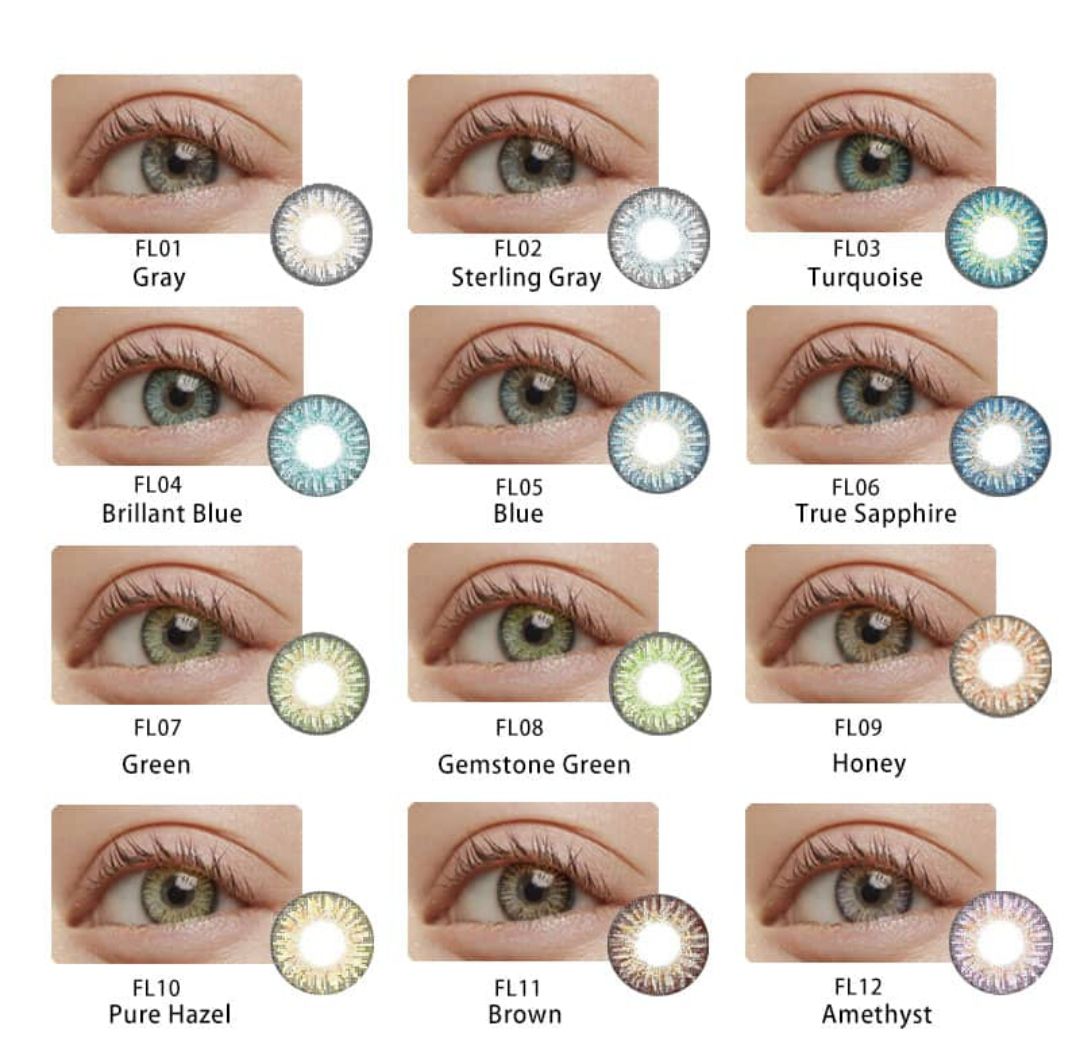 WEDDING OFFER, PACK OF 4, Tri Tone Series, Soft Colored Contact Lenses ...