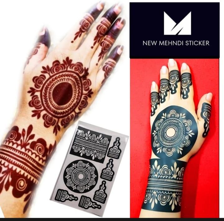 Mehndi sticker mehndi stencil for girls | Daraz.pk
