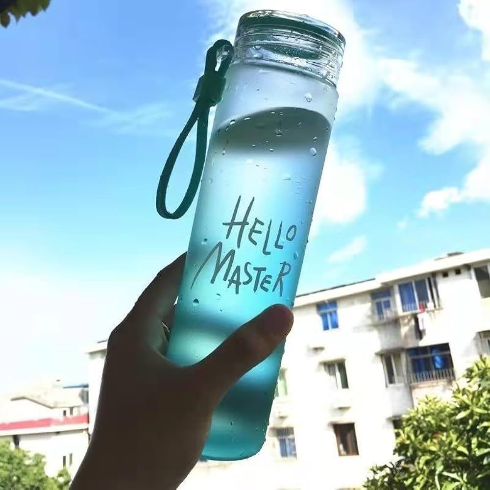 Hello Master Frosted Glass Water Bottle | Daraz.pk