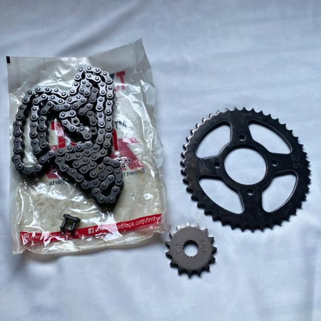 TMH brand chain sprocket set available For GS 150 cc Good quality ...