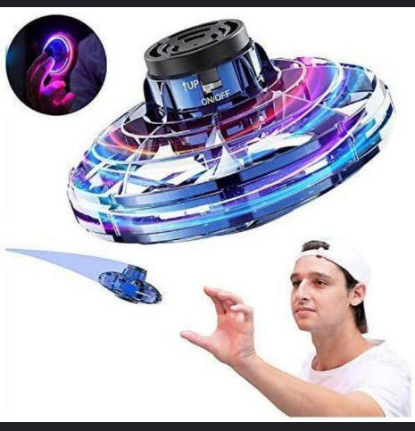 mini ufo spinner Toy with lights and Box interactive flying toy for ...
