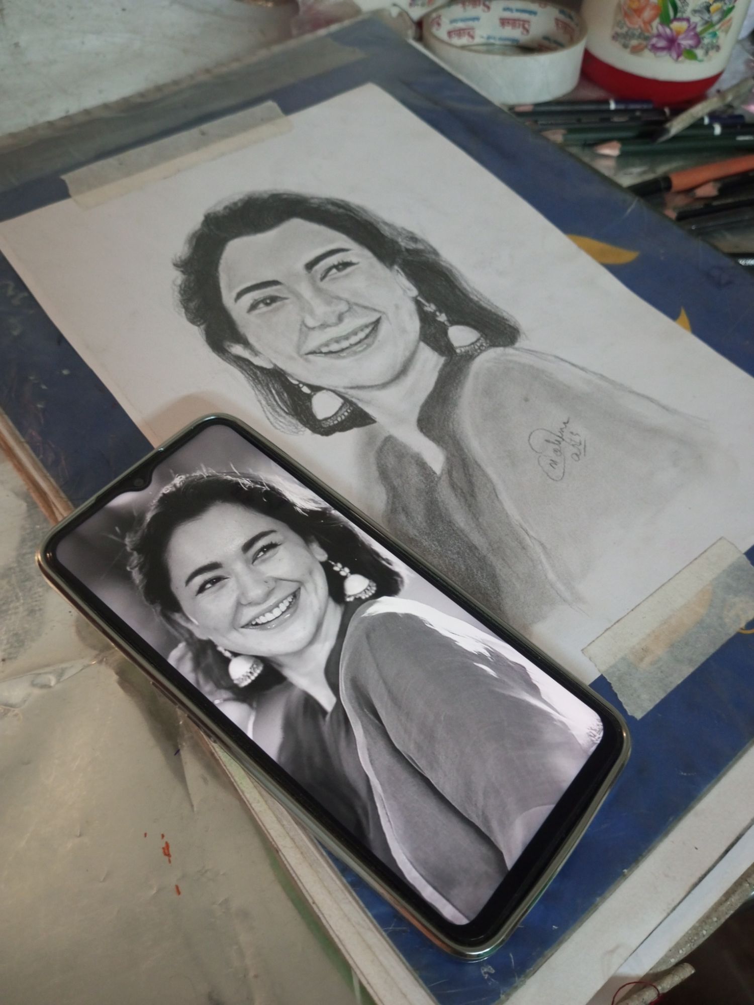 customize A4 size sketch on sheet best for gift your friend (sketch ...