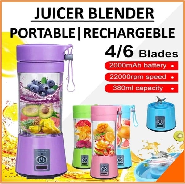 Electric Blender Mini Portable Juicer Cup USB Rechargeable YE-02 Mixer ...