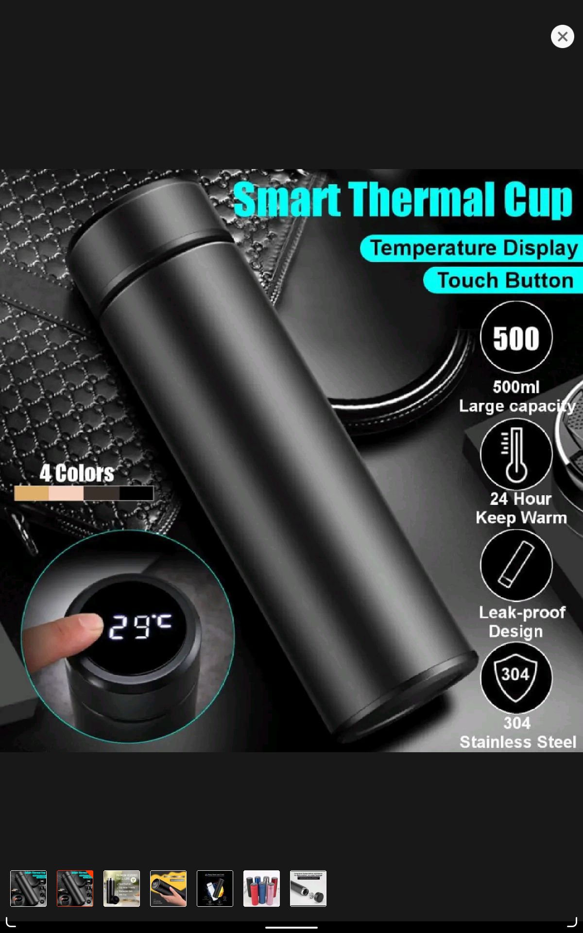 Temperature Water Bottle, Smart Thermos Water Bottle, LED Temperature ...