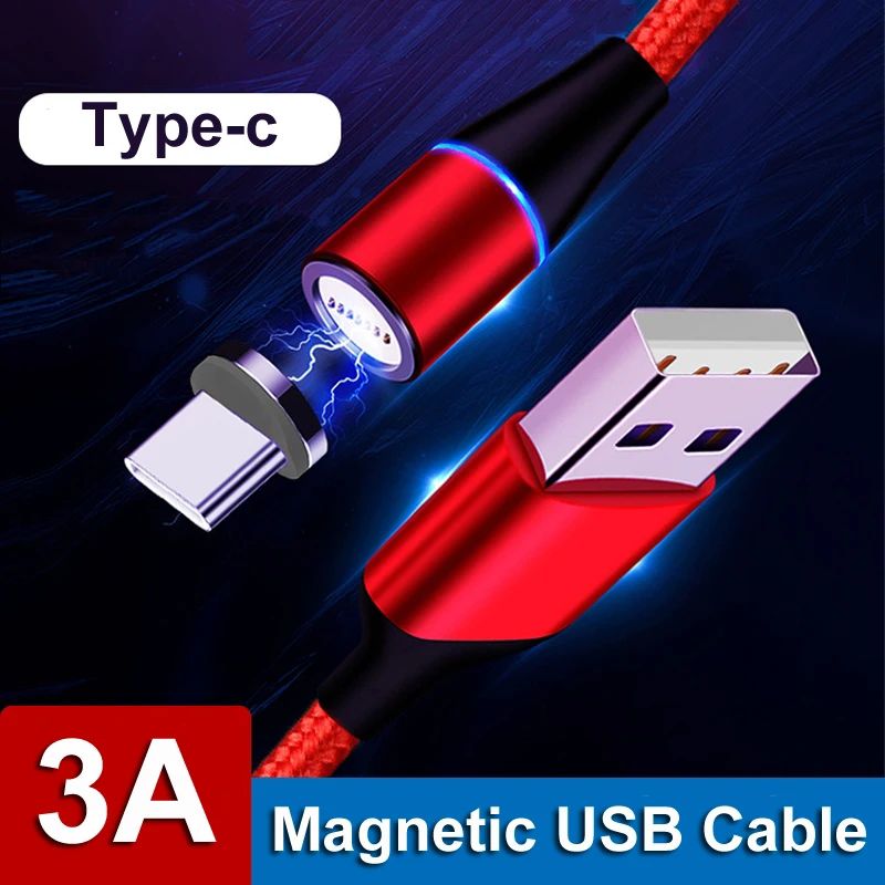Magnetic type C 3A fast charging and data cable | Daraz.pk