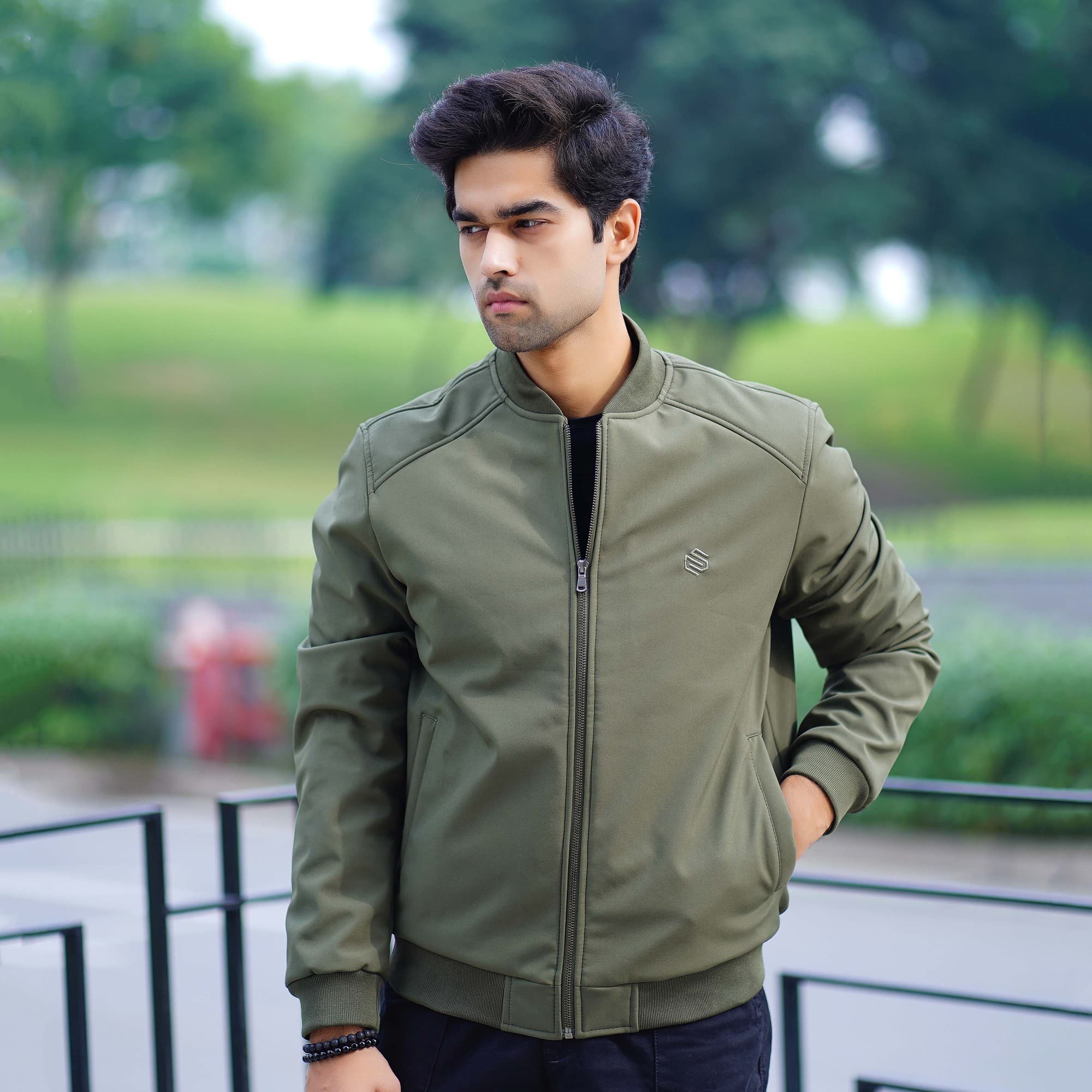 Men's Soft Shell Bomber Jacket – Stylish & Durable Outerwear | Daraz.pk