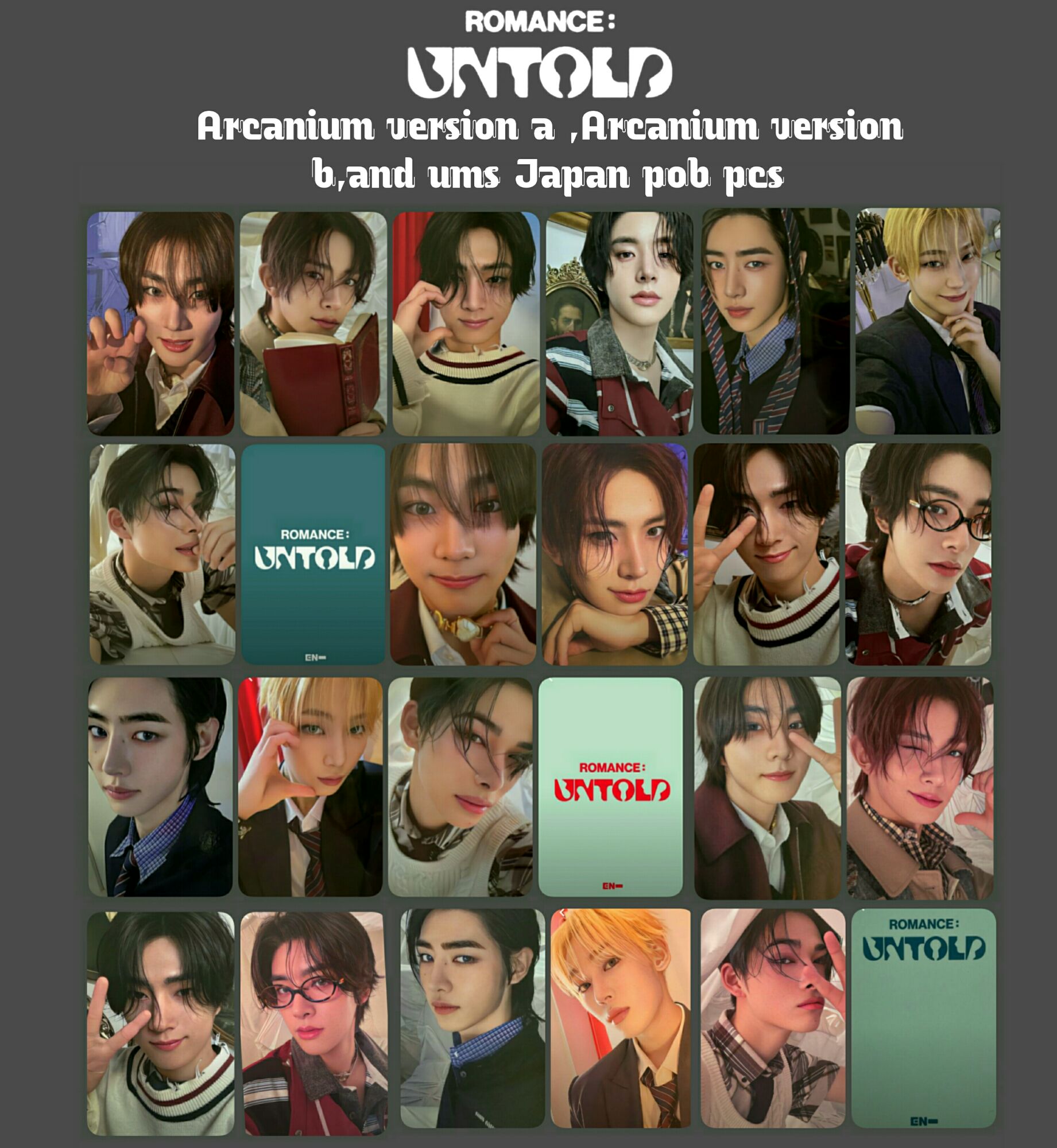 enhypen romance untold Arcanium version A, arcanium version B and UMS ...