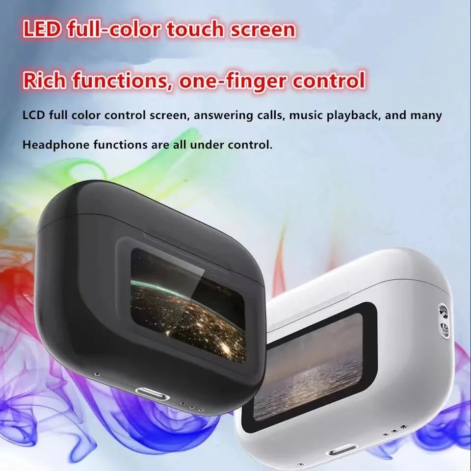 wireless earbuds Bluetooth airpods LCD full colour smart display Touch ...