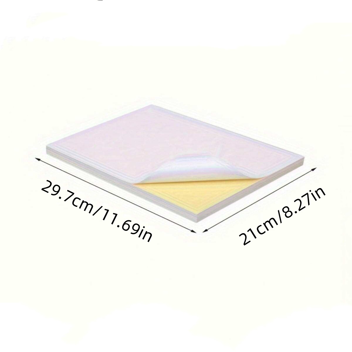 50pcs A4 glossy self-adhesive label paper printable, inkjet printer and ...
