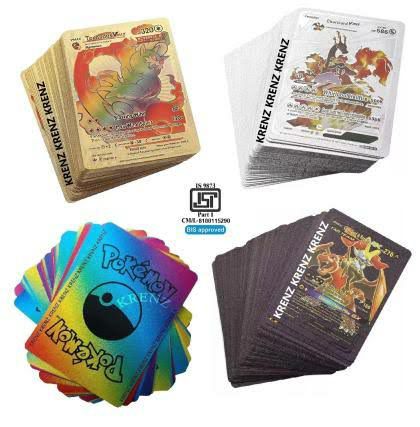 Pack of 8 Pokemon cards Black golden rainbow and silver | Daraz.pk