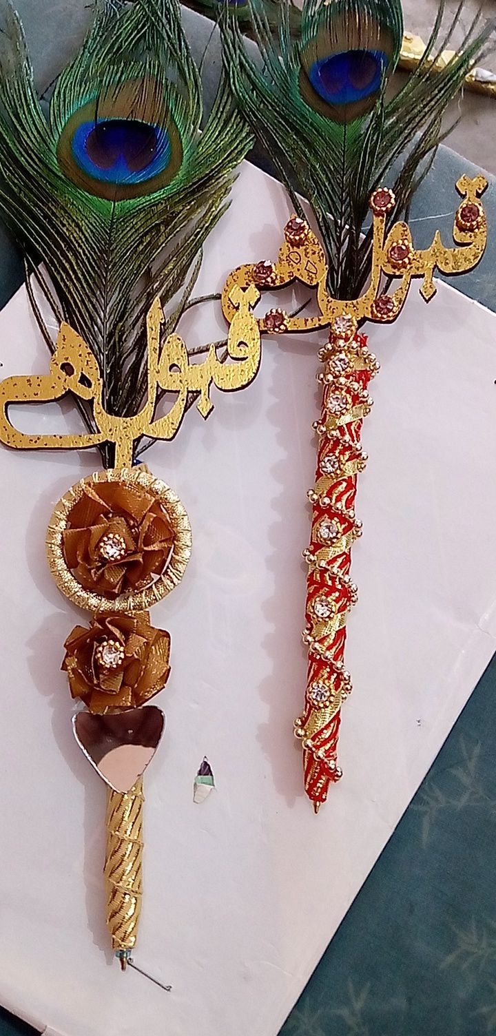 Single Nikah pen white and peacock feather elegant and fancy wedding ...