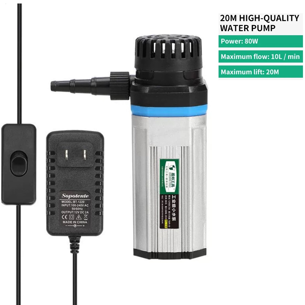 Mini Submersible Pump 12V High Pressure Water Pump Lift 10M/15M/20M ...