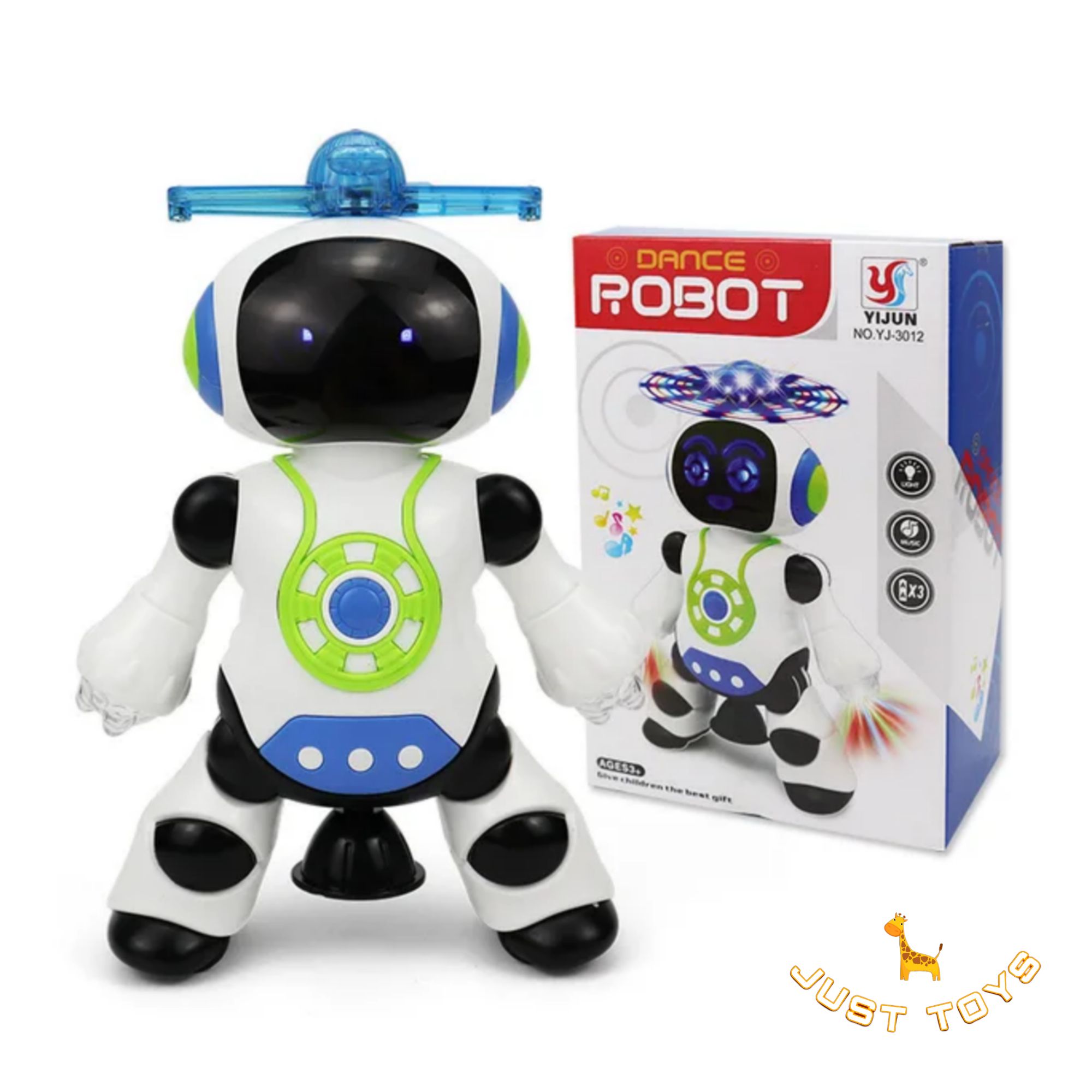 Rotating Robot dancing toy with music spinning and light pattern for ...