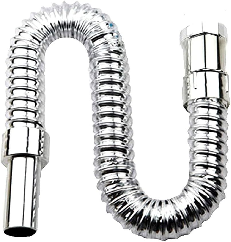 Waste Pipe Chrome Flexible PVC CP Hose Pipe for Bathroom Wash Basin ...