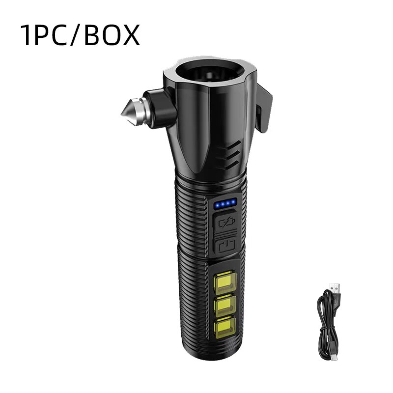Emergency Self-defense and Rescue Hammer Flashlight Lighting Flashlight ...