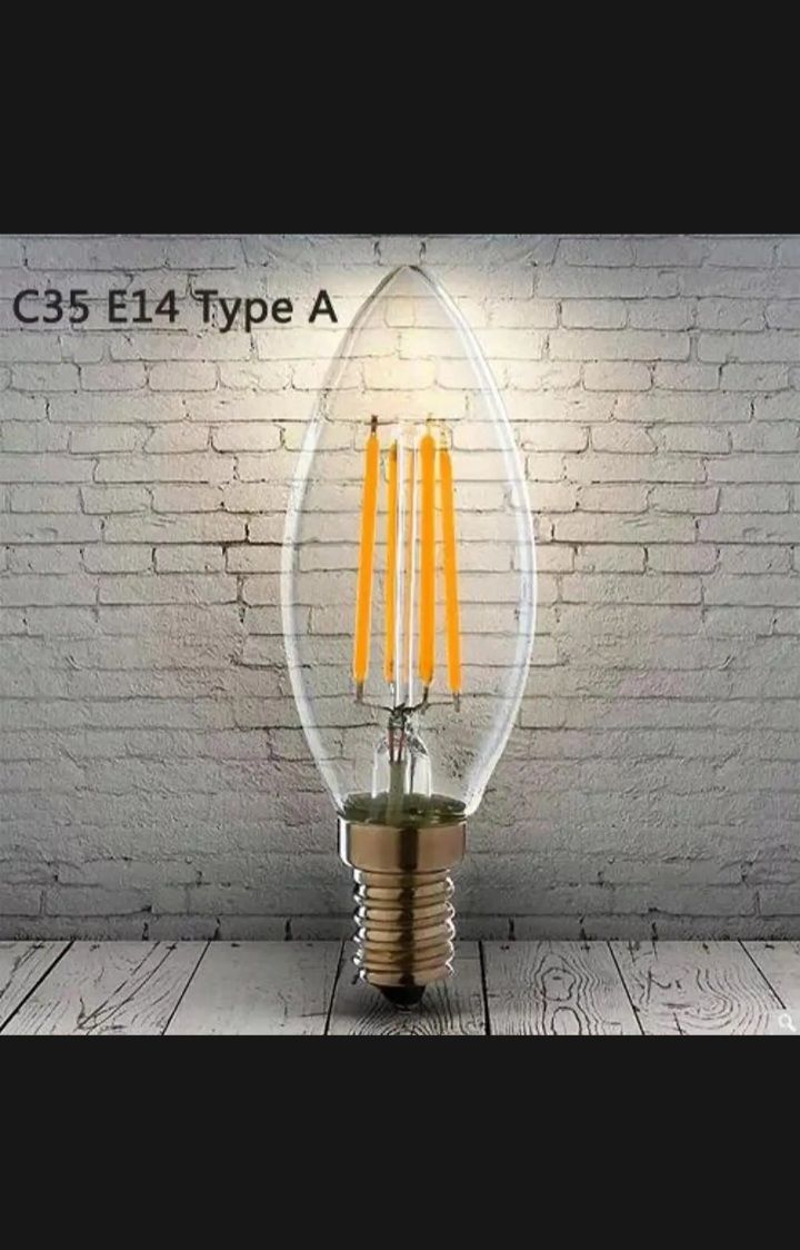 Retro LED candle Light Edison Bulb, E14, E27, 4watts | Daraz.pk