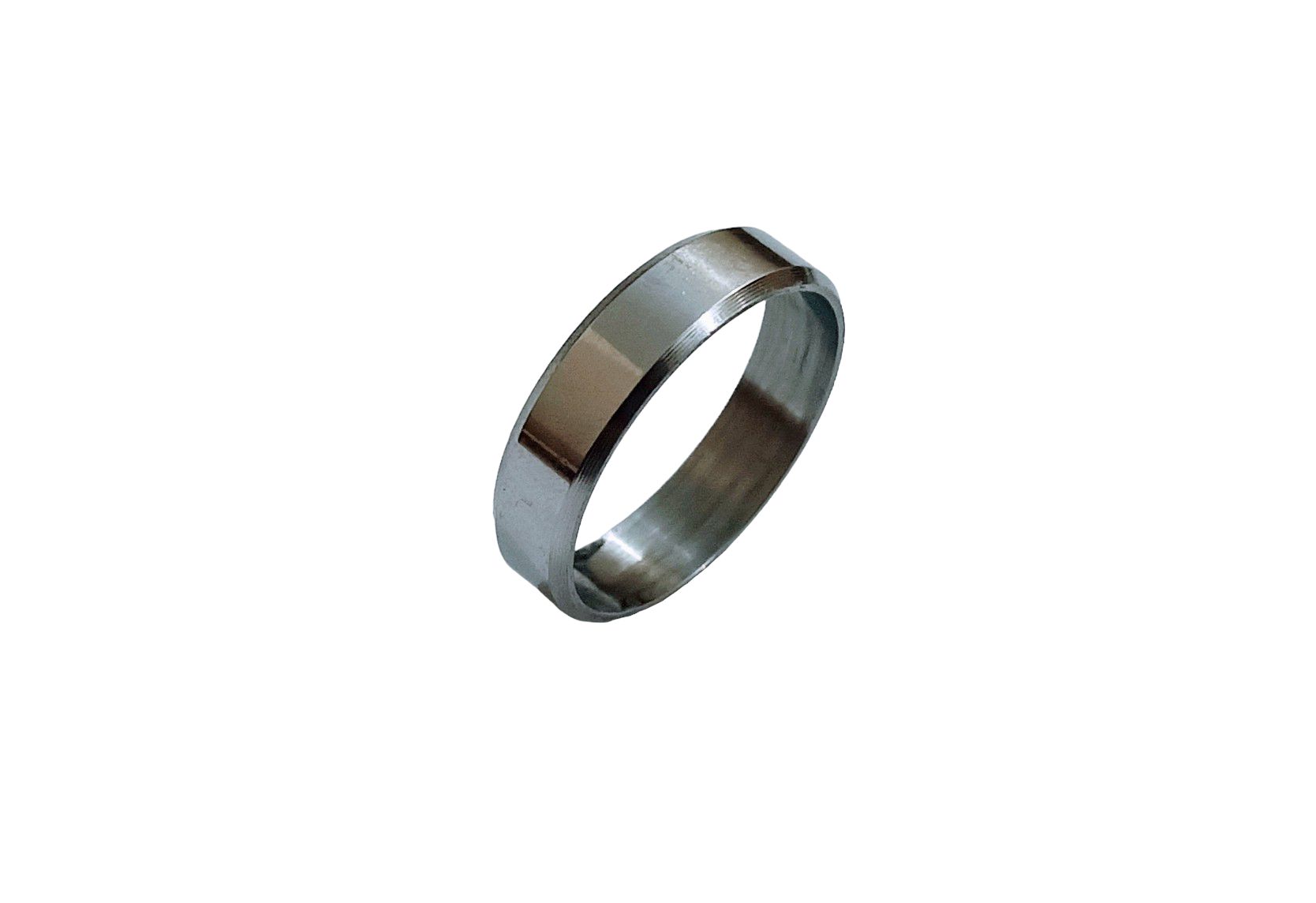 Stylish Plain Silver Titanium Challa Ring For Boys/Men | Daraz.pk