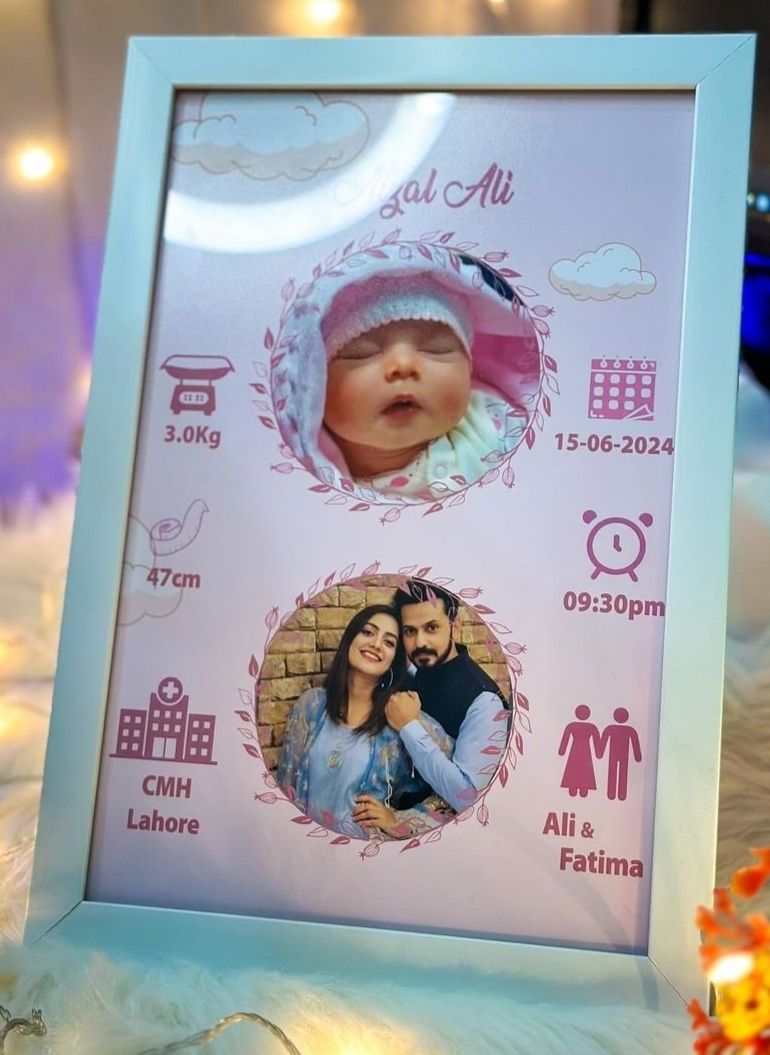 baby birth details frame / customized baby born details frame / best ...