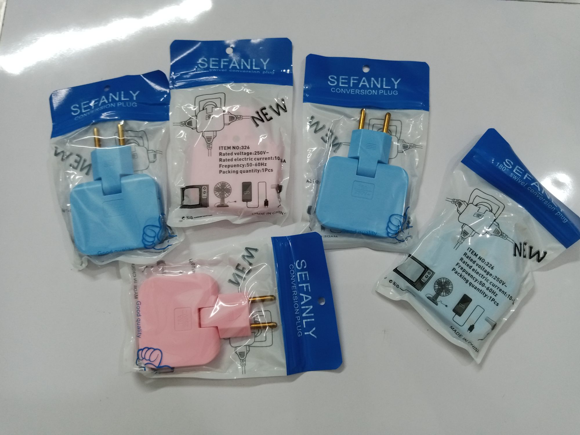 EU Plug 3 AC Outlet Power Strip Multiprise 1 Convert 3 Extension ...