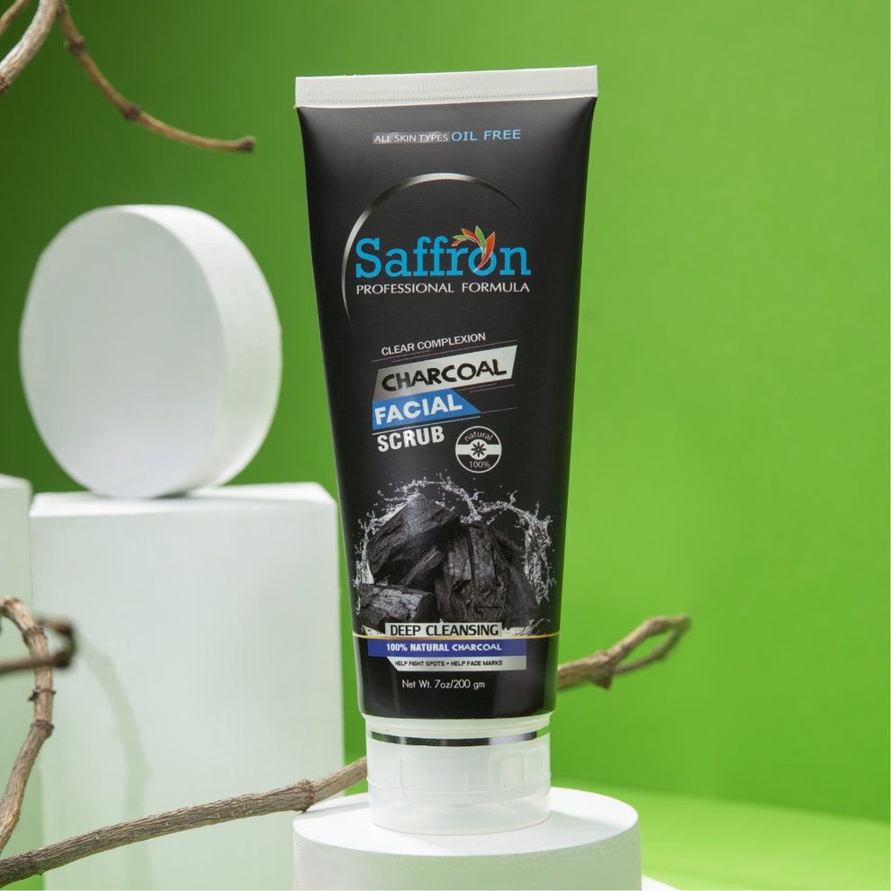 SAFFRON BLACK FACIAL SCRUB-200GM | Daraz.pk